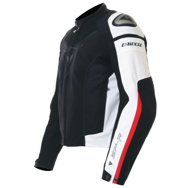 Dainese Super Speed Tex Jacket Black White Red | J&S Accessories