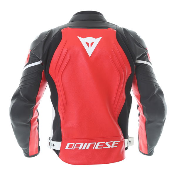 Dainese Racing 3 Leather Jacket Red Black White | J&S Accessories