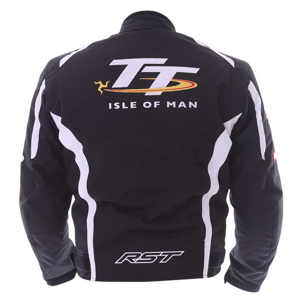 RST IOM TT Team CE Textile Jacket Black White | J&S Accessories