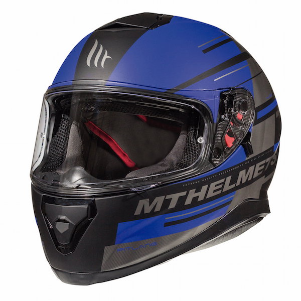 MT Thunder 3 SV Pitlane Helmet Matt Black Blue | J&S Accessories