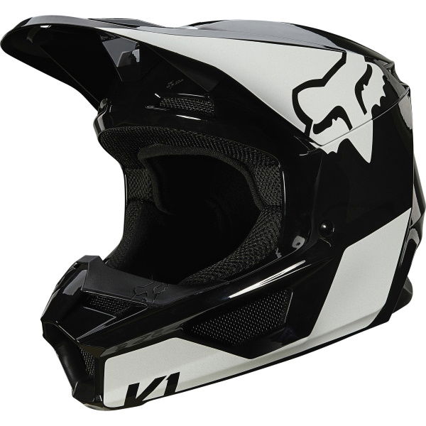 Fox V1 Revn Helmet Black White | J&S Accessories